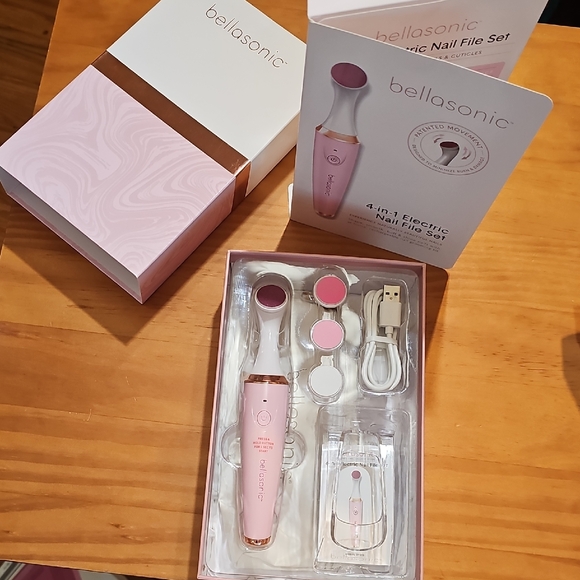 bellasonic | Bath & Body | Bellasonic 4in Pink Electric Nail File Set ...